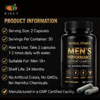 China Private Label Men's Herbal Vitality Capsules with Panax Ginseng & Tongkat Ali Extracts - 36-Month Shelf Life for sale