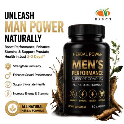China Private Label Men's Herbal Vitality Capsules with Panax Ginseng & Tongkat Ali Extracts - 36-Month Shelf Life for sale