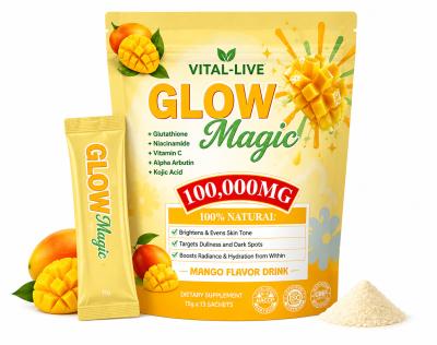China OEM Mango Beauty Powder Drink With Glutathione & Vitamin C For Skin Brightening And Collagen Support for sale