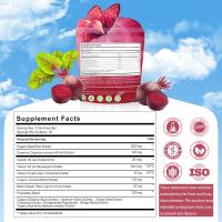 China Customized Beetroot Gummy Supplement For Beauty Radiance Natural Energy And Antioxidant Support for sale