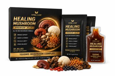China 10-In-1 Functional Mushroom Complex Jelly Focus Products In Natural Fruit Pectin Base for sale