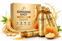 China Private Label Energy Booster Supplement with Panax Ginseng Extract and Royal Jelly Oral Liquid Shot for sale