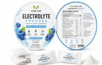 China Blueberry Flavor Electrolyte Pouches Magnesium Potassium B6 B12 C Vitamin Powder Sports Hydration Recovery Supplement for sale