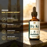 China Wholesale 10000 IU Vitamin D3 + K2 Liquid Drops with Organic MCT Carrier Oil - Private Label Ready for sale