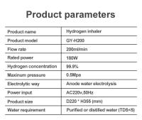 China SSCH Brown Spe Pem Hydrogen Inhalation Therapy Machine 200ml 300ml 600ml 900ml 1500ml for sale