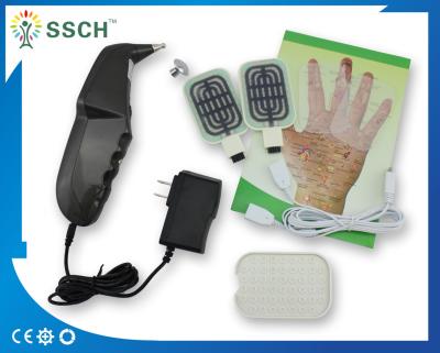 China Black Sub Health Analyzer With Electrode Heating Pads Probes For Acupuncture Stimulation for sale