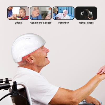 China White Black 810nm Infrared Photobiomodulation Brain Helmet For Depression for sale