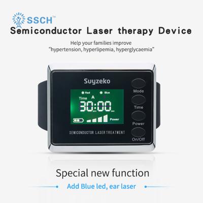 China Home Laser Wrist Cold Laser Blood Pressure Watch Silver & Black for sale