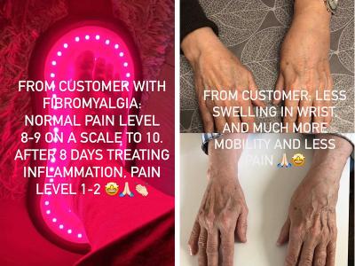 China FDA 8W Flexible Pain Relief Infrared Red Light Therapy Pad With 152pcs LED for sale