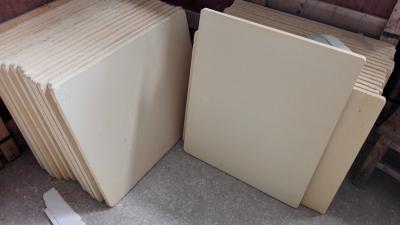 China White Safe Large Rectangular Pizza Stone  380 * 300 * 15mm LFGB Certification for sale