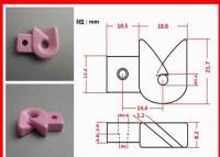 China Abrasive High Wearing Technical Alumina Textile Ceramic Guide Red / White for sale