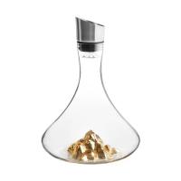 China 750ml Waterfall Effect Crystal Clear Glass Wine Decanter For Wine With Aerator Creuset Wine Decanter Set for sale
