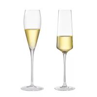 China Clear Bulk Glassware Hand-Blown Crystal Champagne Flutes 7.5oz (Set of 6) for Hospitality/Gifting for sale