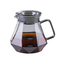 China B2B Custom 400ml Glass Coffee Brewer with Stainless Steel Filter & Glass Handle|For Cafes & Catering for sale