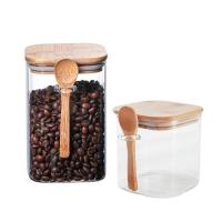 China Industrial-Grade Glass Jars with Spoon | B2B Bulk Orders | Airtight Bamboo Lids | Custom Branding for sale