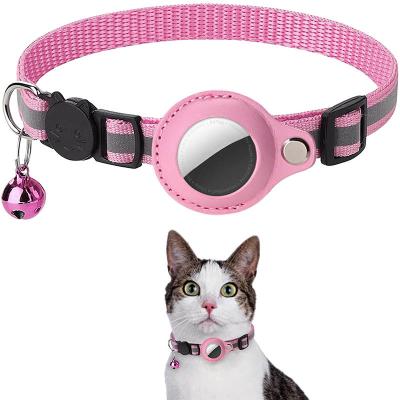 China Custom Airtag Compatible Cat Collar | Wholesale Pet Safety Collar | Waterproof Airtag Bell for sale