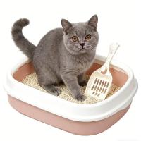 China Wholesale Extra Large Cat Litter Box, Durable Anti-Spill Low Entry Pet Litter Pan with Scoop for sale