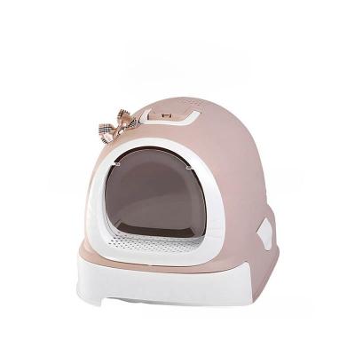 China OEM Enclosed Cat Litter Box with Drawer, Odor Control & Anti-Tracking Design | Durable Pet Toilet for sale