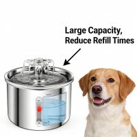 China Wholesale Smart Pet Water Fountain, Leakproof Automatic Stainless Steel Water Dispenser for Breeders for sale