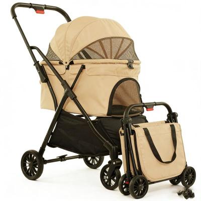 China Stable Foldable Pet Stroller, Short Lead Time Universal Wheel Pet Push Cart Wholesale For Distributors for sale