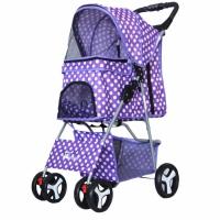 China Quick Fold Pet Stroller Large Capacity Anti Escape Easy Clea Portable Pet Travel Cart Bulk Custom Logo for sale
