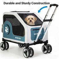 China Terrain Pet Stroller Foldable Detachable Washable Comfortable Multi-Pet Travel Stroller B2B Wholesale for sale