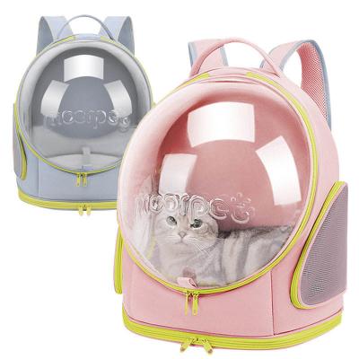 China Pet Backpack Carrier Bulk, Panoramic Clear Cat Backpack Breathable Pet Bag OEM For B2B Pet Shop Buyers for sale