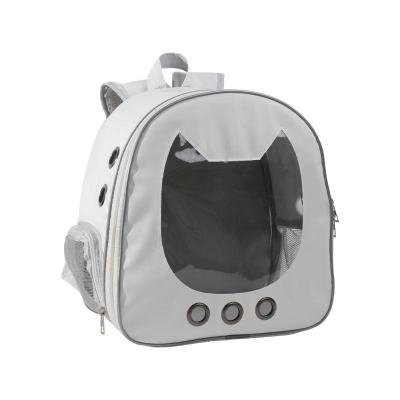 China Cat Backpack Carrier Wholesale, Ventilated PU Pet Travel Backpack OEM ODM Custom Logo for sale