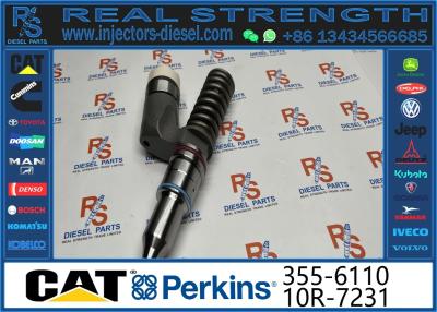 China Caterpillar original New 355-6110 3556110 20R-8047 20R8047 Common Rail Fuel Injector for C15 Engine Excavator E365C E374D Diesel Parts original new injector for sale