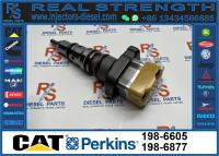 China Perkins original Perkins 198-6605 Diesel Common Rail Injector 10R-0782 for 322C Excavator MTU 1300 C7 C9 3126B new injector original new injector for sale