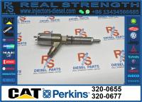 China Perkins original Perkins 320-0655 Common Rail Diesel Fuel Injector Assembly for C6.6 C4.2 C6.4 Excavator 10R-7674 2645A751 new injector original new injector for sale