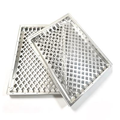 China 6061 Aluminum 5 Axis CNC Machining Parts  Perforated Tray Part for sale
