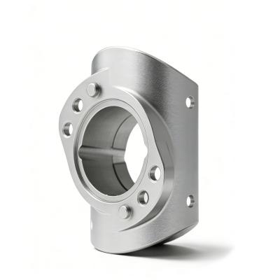 China Machined CNC Milling Parts 6061‑T6 Aluminum Flange Joint Housing Tubular Mechanical Component for sale