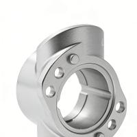 China Machined CNC Milling Parts 6061‑T6 Aluminum Flange Joint Housing Tubular Mechanical Component for sale