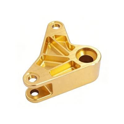 China Aluminum CNC Milling Parts Gold Anodized Precision Parts Polish Painting for sale