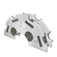 China White UPE CNC Milling Rotary Turret Segment Machined Plastic Parts Multi Axis OEM for sale