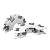 China White UPE CNC Milling Rotary Turret Segment Machined Plastic Parts Multi Axis OEM for sale