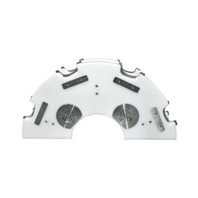 China White UPE CNC Milling Rotary Turret Segment Machined Plastic Parts Multi Axis OEM for sale