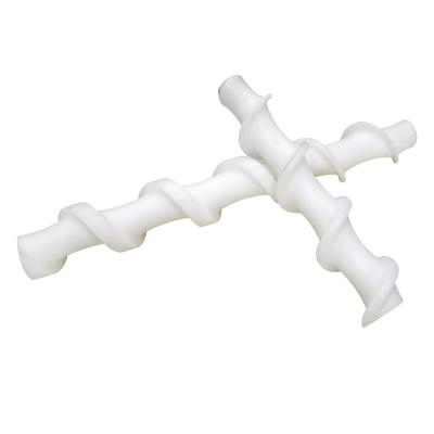 China OEM Plastic CNC Machining Parts White UPE Turn Milling Composite Screw Rod Machinery Spare Part for sale