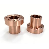China Machined CNC Turning Parts Copper Spline Flange Bushing Precision Drive Transmission Sleeve for sale