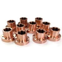China Machined CNC Turning Parts Copper Spline Flange Bushing Precision Drive Transmission Sleeve for sale