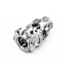 China 316L Stainless Steel Medical Fluid Control Valve Body Custom 5 Axis CNC Machined for sale