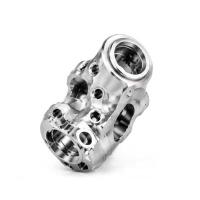 China 316L Stainless Steel Medical Fluid Control Valve Body Custom 5 Axis CNC Machined for sale
