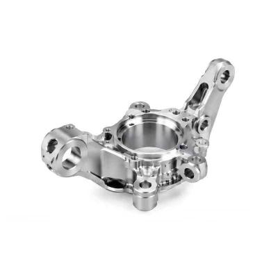 China Hermle 5 Axis CNC Machined Automotive Parts 6061‑T6 Aluminum Steering Knuckle Bracket for sale