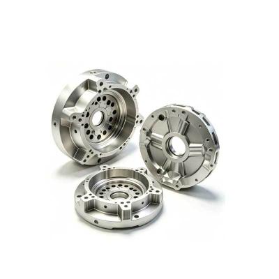 China High Precision 5 Axis Machined Parts Aluminum Complex Flange Housing For Automation Equipment for sale