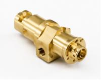 China Custom 5 Axis CNC Machined Medical Brass Valve Body For Medical Gas Control Equipment for sale