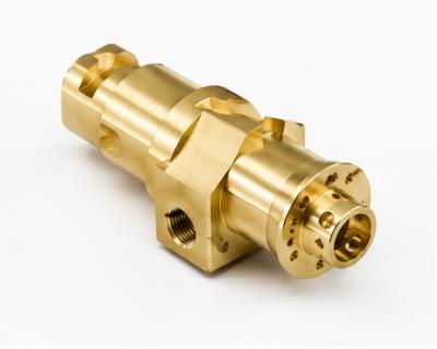 China Custom 5 Axis CNC Machined Medical Brass Valve Body For Medical Gas Control Equipment for sale