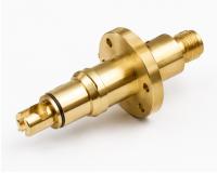 China Custom 5 Axis CNC Machined Medical Brass Valve Body For Medical Gas Control Equipment for sale