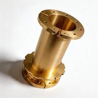 China High Precision CNC Copper Parts Alloy Brass CNC Machined Flange Sleeve Cylindrical Connector Component for sale