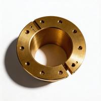 China High Precision CNC Copper Parts Alloy Brass CNC Machined Flange Sleeve Cylindrical Connector Component for sale